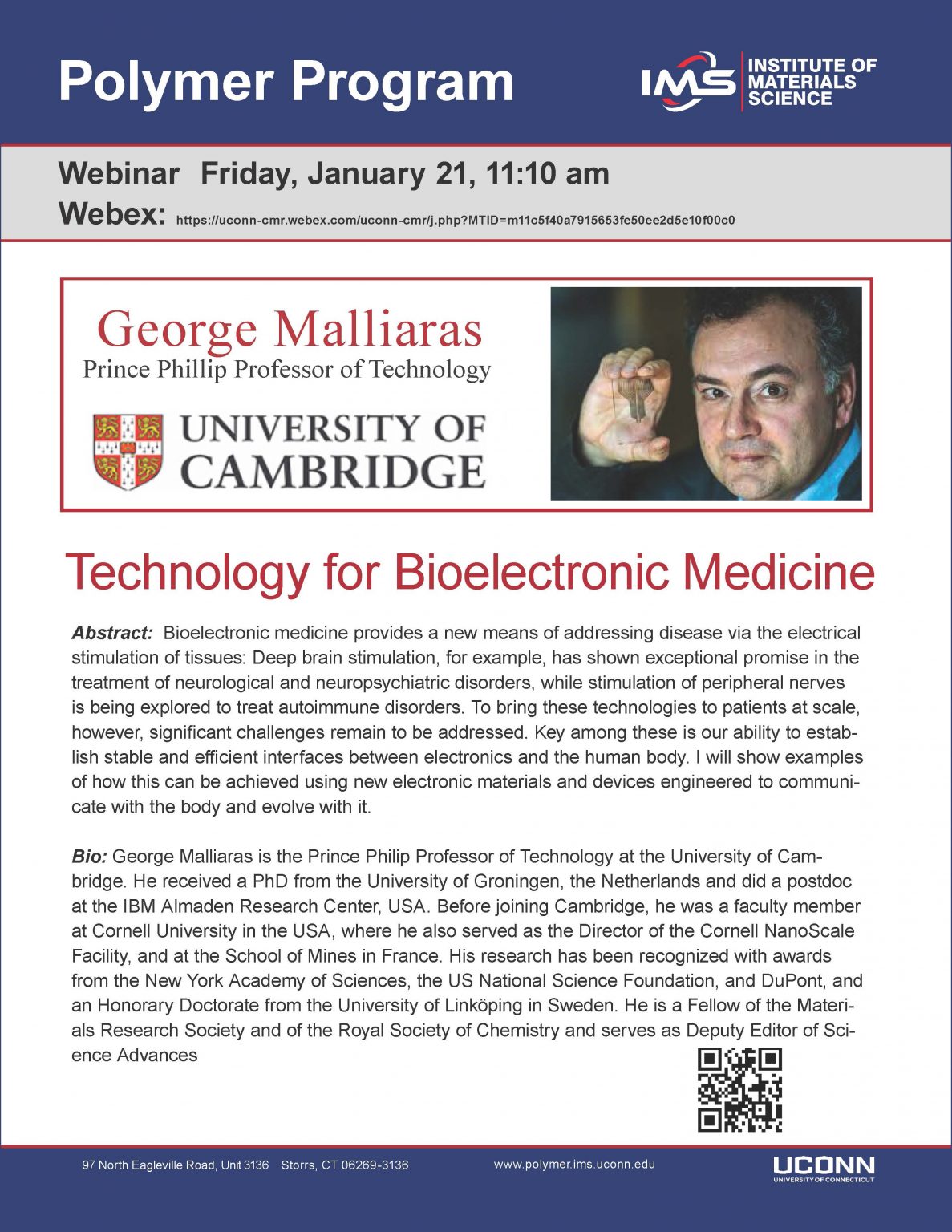 Polymer Program Webinar - George Malliaras | Polymer Program