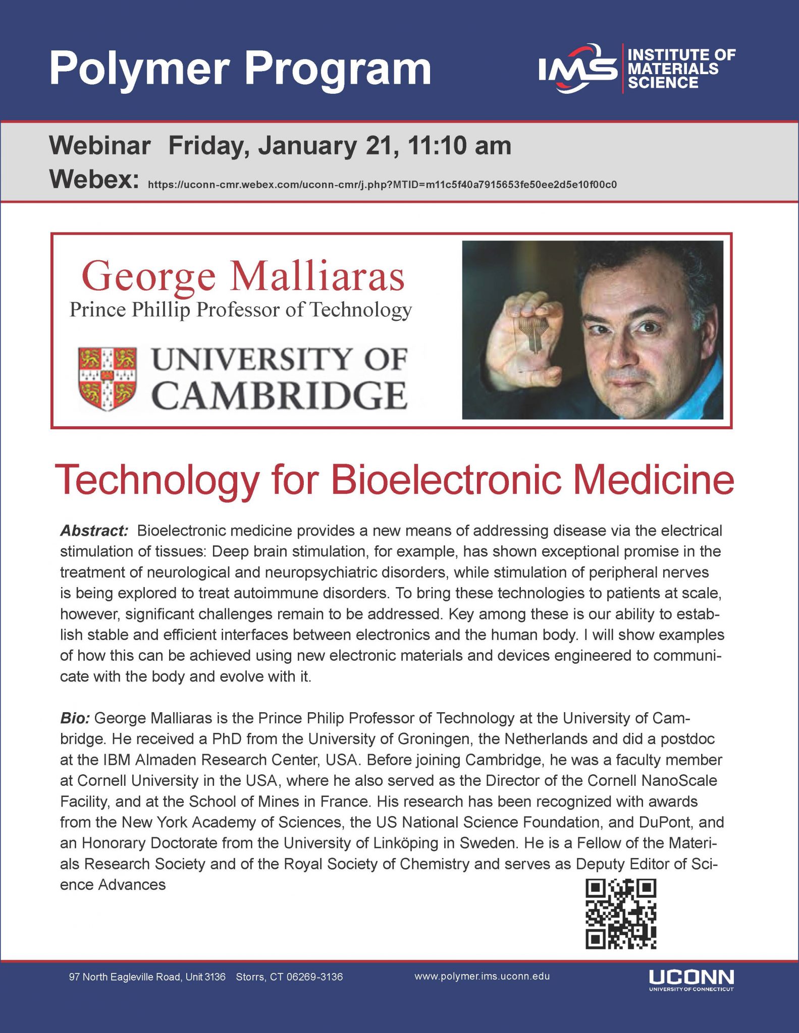 Polymer Program Webinar - George Malliaras | Polymer Program