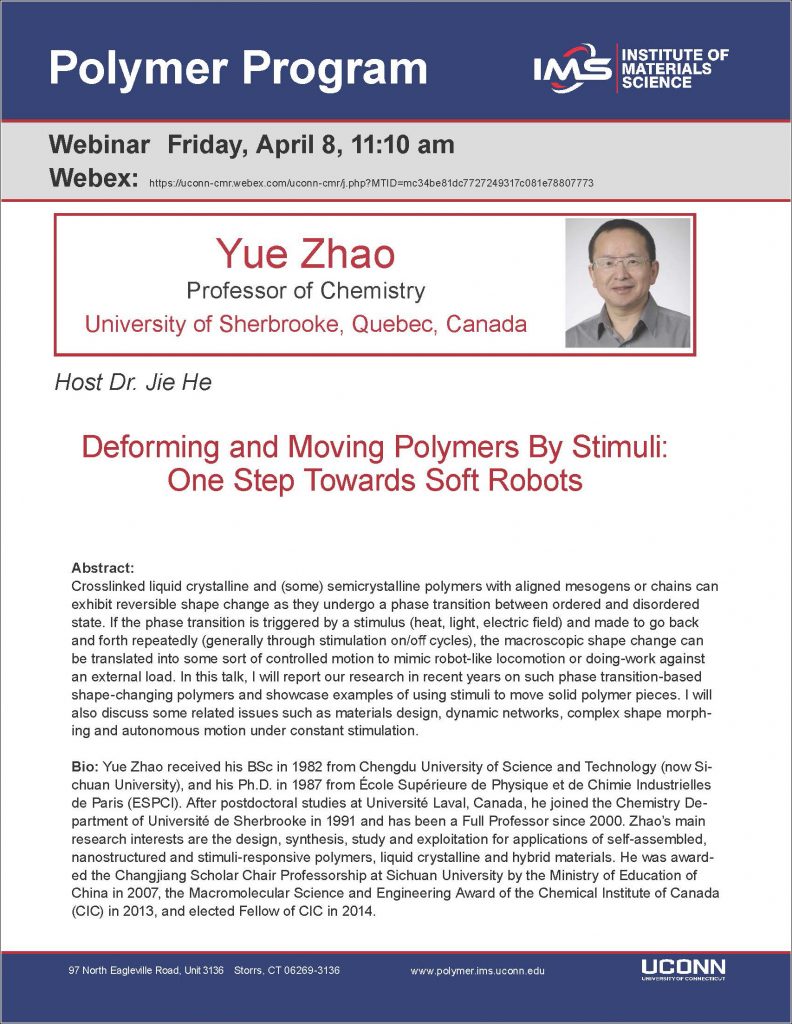 Polymer Program Webinar - Yue Zhao | Polymer Program